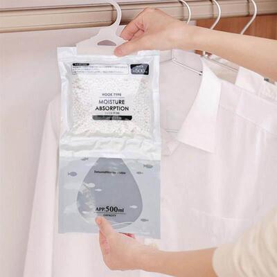 5-Pack Hanging Dehumidifier Bags for Dormitories, Moisture a