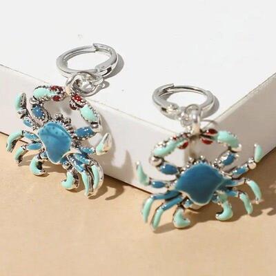 Hawaiian style crab earrings female creative earrings