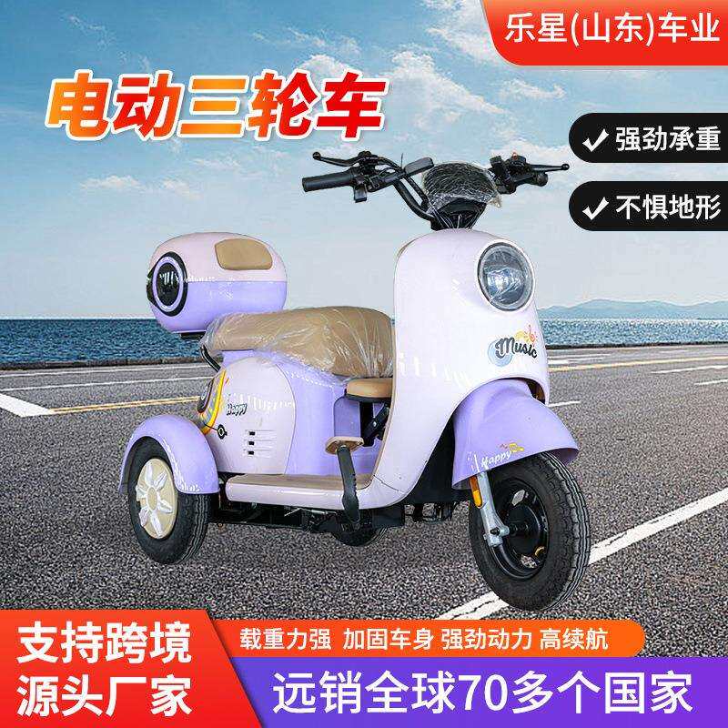 跨境小型女性老人接送孩子代步车全自动舒适宽敞载人电动三轮车