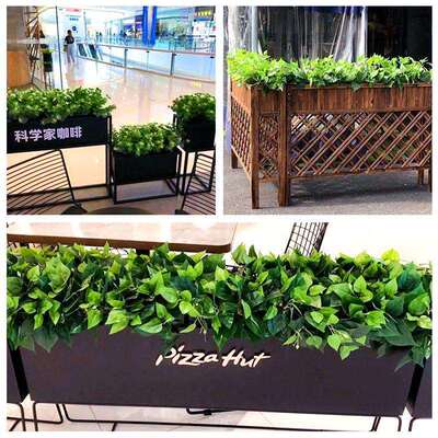 植户外假花仿CXJ真花室外塑料绿隔断花草假植装饰花池花箱庭院花