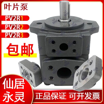 永灵叶片泵PV2R1液压ylc油泵高压双联pv2r2定量泵总成pv2r3泵头