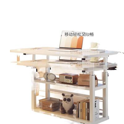 书床桌可移动家用卧室小学生桌简约桌子简易升降宿MBI舍边懒人电