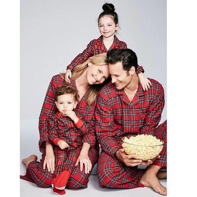Christmas Pajamas Set Family Matching Outfits Adult Kid Baby