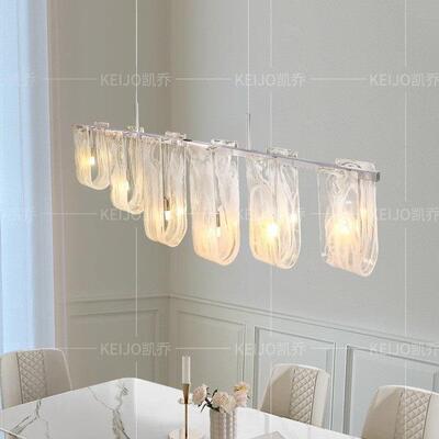 灯餐厅吊轻奢吧风奶吊灯岛油一咨询客服台字台设计师法式长条凯乔