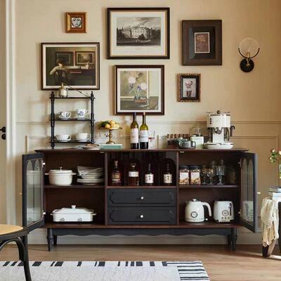 中古风入户门玄DVN柜法式厅客厅装柜餐厅餐边柜客厅斗柜饰关储物