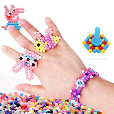 Kids Perler Pegboard Water Bead Animal Molds Accessories Mag