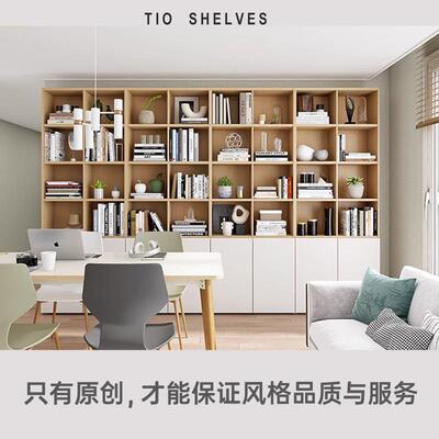 收纳置物柜实木书柜现代简约m汉森小型sens一体ha落地办公室书橱