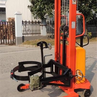 PDS500-15AE-EX电动防爆油桶卸料车升高车翻桶车翻转倒料车倒桶机