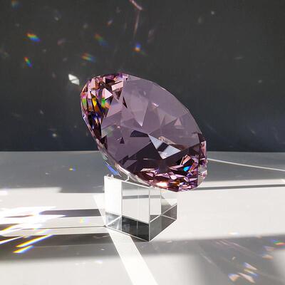 10cm水晶玻璃大钻石摆件现代简约客厅桌面装饰宝石Glass diamonds
