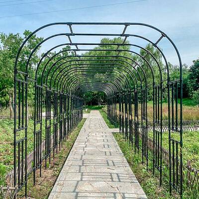 室外庭院花园植物拱形花架攀爬凉棚玫瑰支架葡萄架户外攀爬架