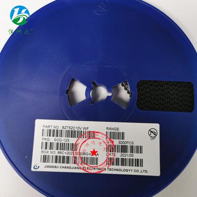 贴片稳压管 BZT52C10V SOD-123 丝印WF 10V0.5W 1206体积