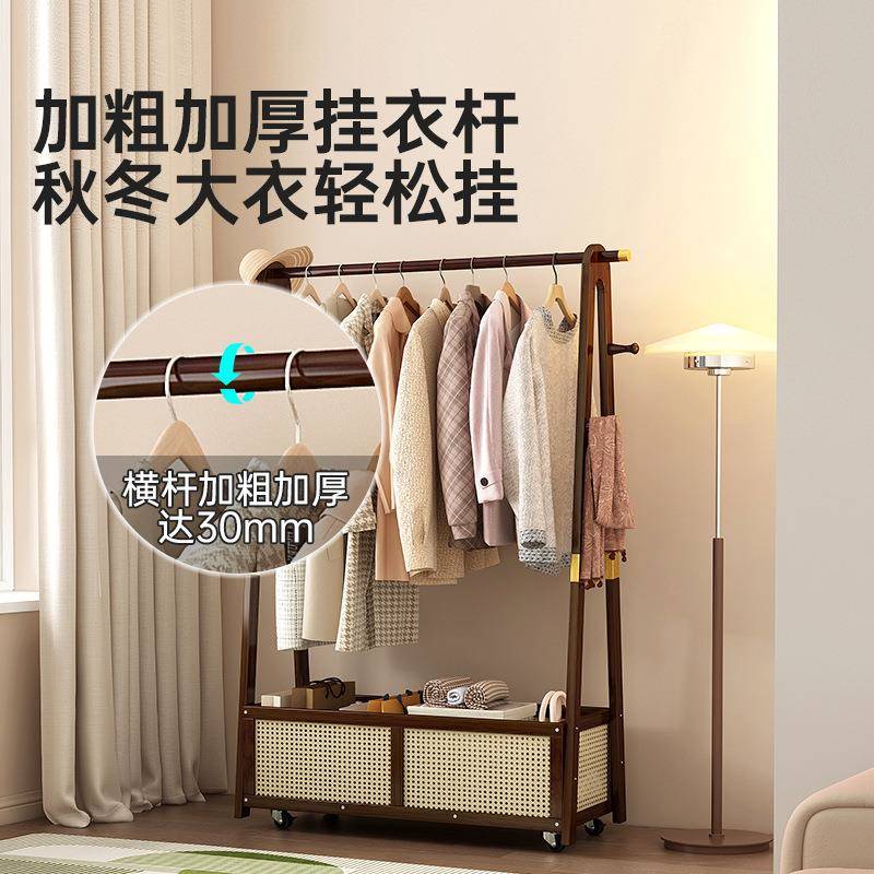 架钢琴键挂衣落地卧室置脏篓衣帽架家用可移动开VYA放式衣衣柜物