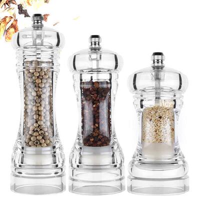 Pepper Grinder- Acrylic Salt and Pepper Shakers Adjustable C