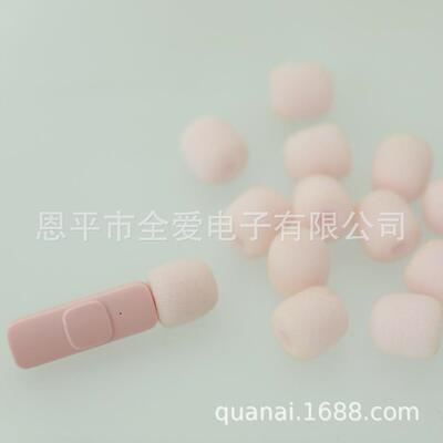 粉色K1K9领夹麦防风海绵直播领夹麦迷你海绵头小蜜蜂麦克风海绵