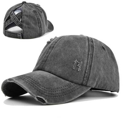 Womens Criss Cross Ponytail Baseball Cap Messy Bun Dad