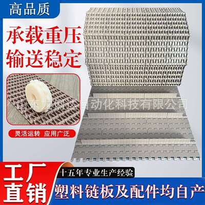 5935塑料链板网带19.05节距pp食品级POM耐磨耐高温塑料链板输送带