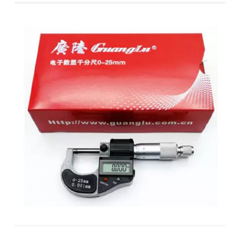 桂林广陆机械刻度数显外径千分尺0-25-100MM螺旋测微仪测量微分卡