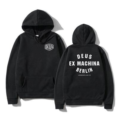 Hoodie Men DEUS Cool Cotton Sweatshirt Ex Machina Print Wome