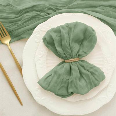Party placemats, Bali gauze pleated napkins
