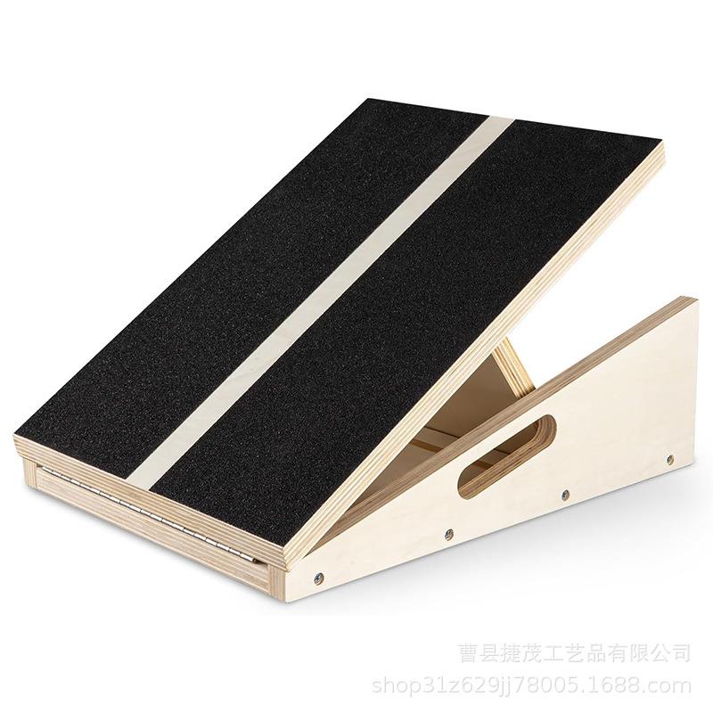 木质斜板踏板工厂直供 户外训练板可调节拉筋板小腿拉伸器木斜板