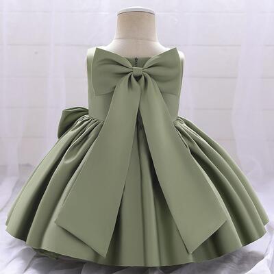 big bow maroon kids clothes 2009 white flower girls frock