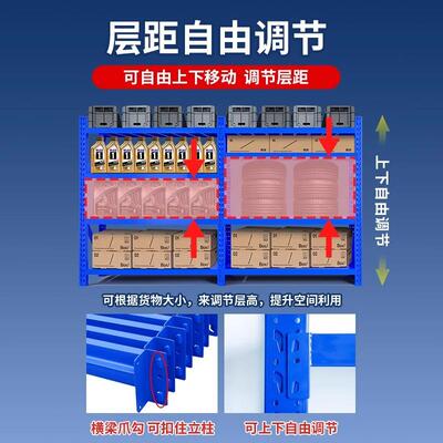 加厚仓储货257架仓库多快层递超市用地下室置物家架重型示货物展