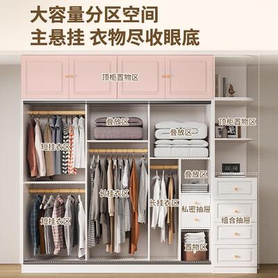 柜家物用子卧室现代简约柜结实耐衣用收纳柜FMM-0113经济型推拉门