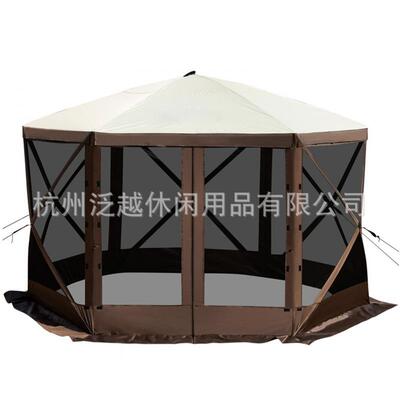 户动露营帐防蚊网纱自速开帐篷草原便外篷携式庭院室PAZ外遮阳棚