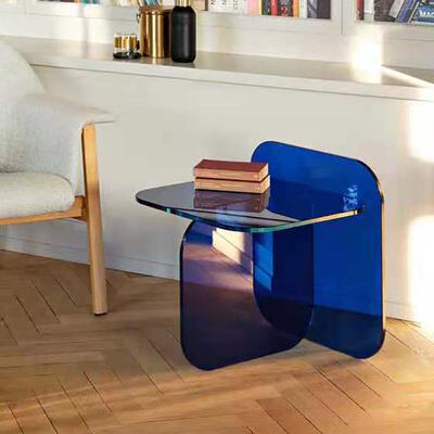 HXX37亚克力网红小桌子客厅沙发迷你边几 轻奢现代简约方形茶几