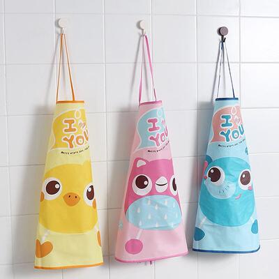 Children's Home Waterproof Apron, Baby Feeding Cartoon Apron