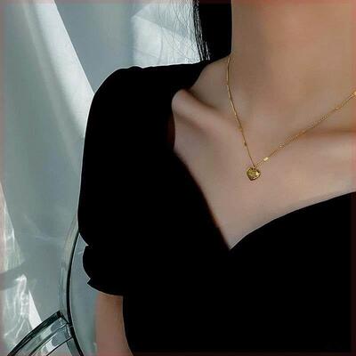 316 Stainless Steel Gold Color Necklace Love Heart Pendant