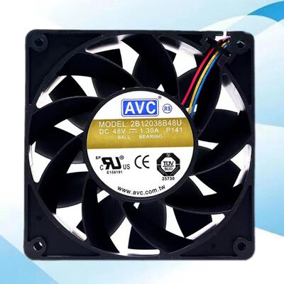 AVC 2B12038B48U 48V 1.3A 12038 12CM工业设备PWM暴力散热风扇