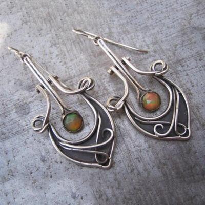 Retro Indian Tribal Oorbellen Metalen Pijl Gitaar Vorm Luxur