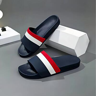 Men Women Thick Sole Striped Indoor Outdoor NonSlip Sandals