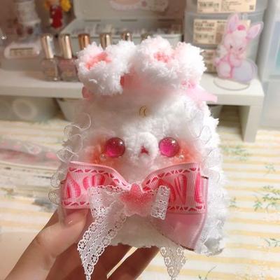 正品现货超甜兔棉花原糖兔钥匙包创针织l手作搭配o饰品生日礼物送