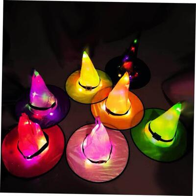 万圣节Halloween Luminous Witch Hat LED hanging decoration