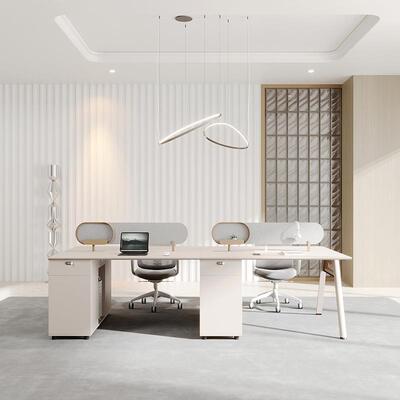 办公4人桌位员工双人办公HT-18室职员桌组合现位代简约椅屏风工位