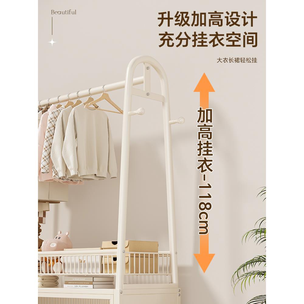 挂衣架落地卧室内家用简易衣帽架轻奢可移动客厅阳台晒晾衣服架子