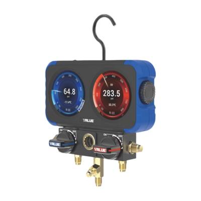 飞越VRM2-X数显炫彩屏冷媒加氟充氟电子表智能双表组内置72种冷媒