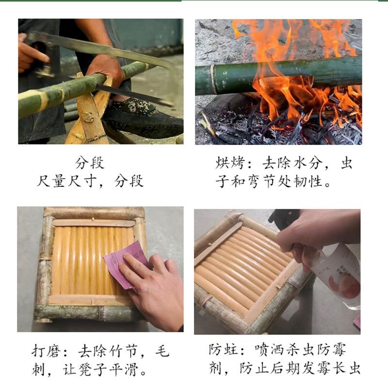 复古竹椅子小方凳家用椅纯手工老式竹小椅阳台休闲竹凳子跳舞道具
