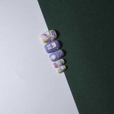 捧花小熊浮雕美甲贴纸指甲饰品 Cute Bear 5D Nail Art Stickers