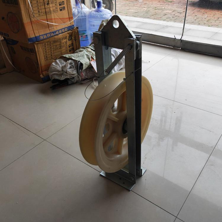 508*10单轮放线滑电力工工具导0线320*80单滑轮尼龙施轮线缆滑车