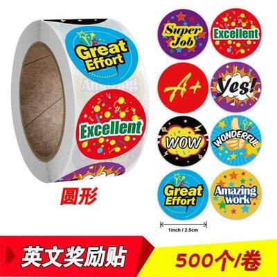 Cute Cartoon Emoticon English Stickers Smiley Teacher Reward