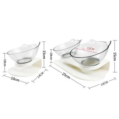 Non-Slip Cat Single Double Pet Bowls With Stand Food Feed An