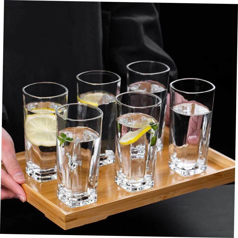 玻璃杯套装:使用6个果汁啤酒杯,牛奶饮用杯,