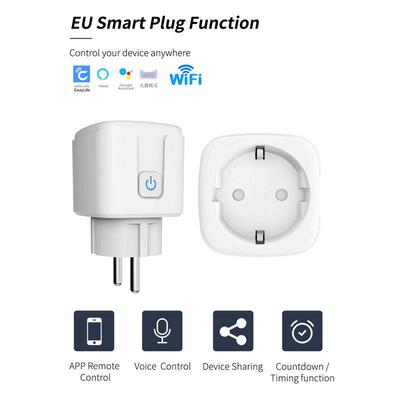 涂鸦wifi智能插座可移动家用计量欧规插头手机远程Alexa语音