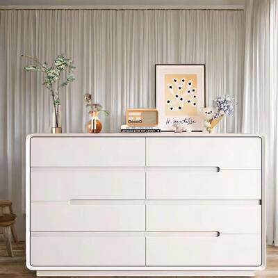 油风实收木五柜EKI卧斗室客厅薄款纳柜床尾奶阳台意式抽屉收纳柜