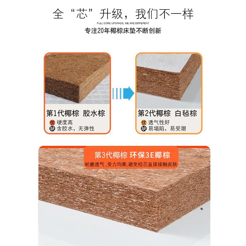 2米圆876床软硬乳床胶棕垫形椰棕圆垫榈护脊棕可折叠圆简约床垫子