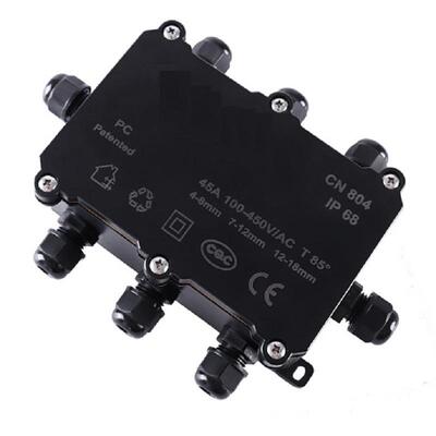 二进六出户外 防晒水底灯接线盒 灯具电源ip68塑料接线盒