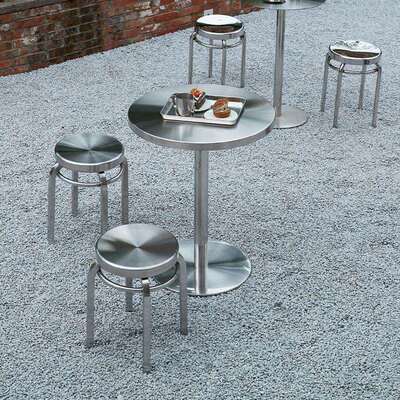 锈钢凳子现子代简不约家用餐椅可堆叠矮凳户外闲金属圆凳休咖ABN